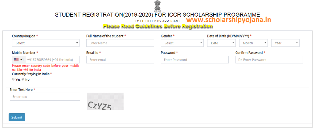 Iccr Scholarship 2024 25 Form Last Date